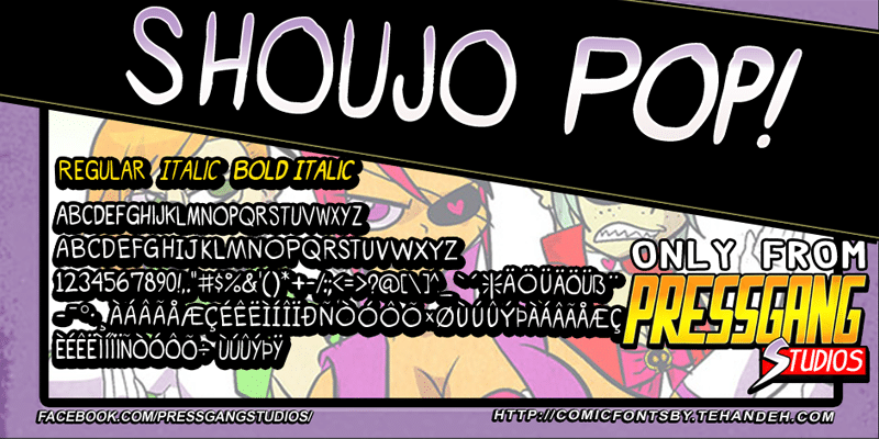 Shoujo Pop! Font - UpFonts